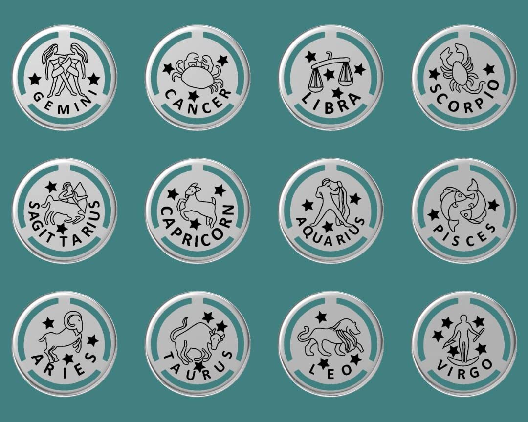 Zodiac Signs Birthday Symbols 925 Sterling Silver Charm Bead For Pandora & Similar Charm Bracelets or Necklaces (Virgo)