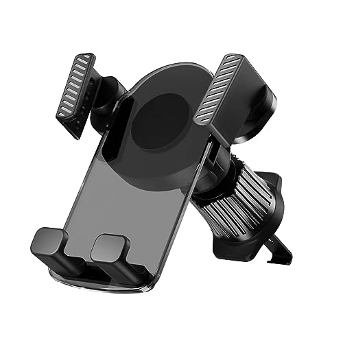 TUORL Universal Car Phone Mount, Compatible with 99% Air Vents, Adjustable 360-degree Swivel Head, Fits All Smartphones, Black