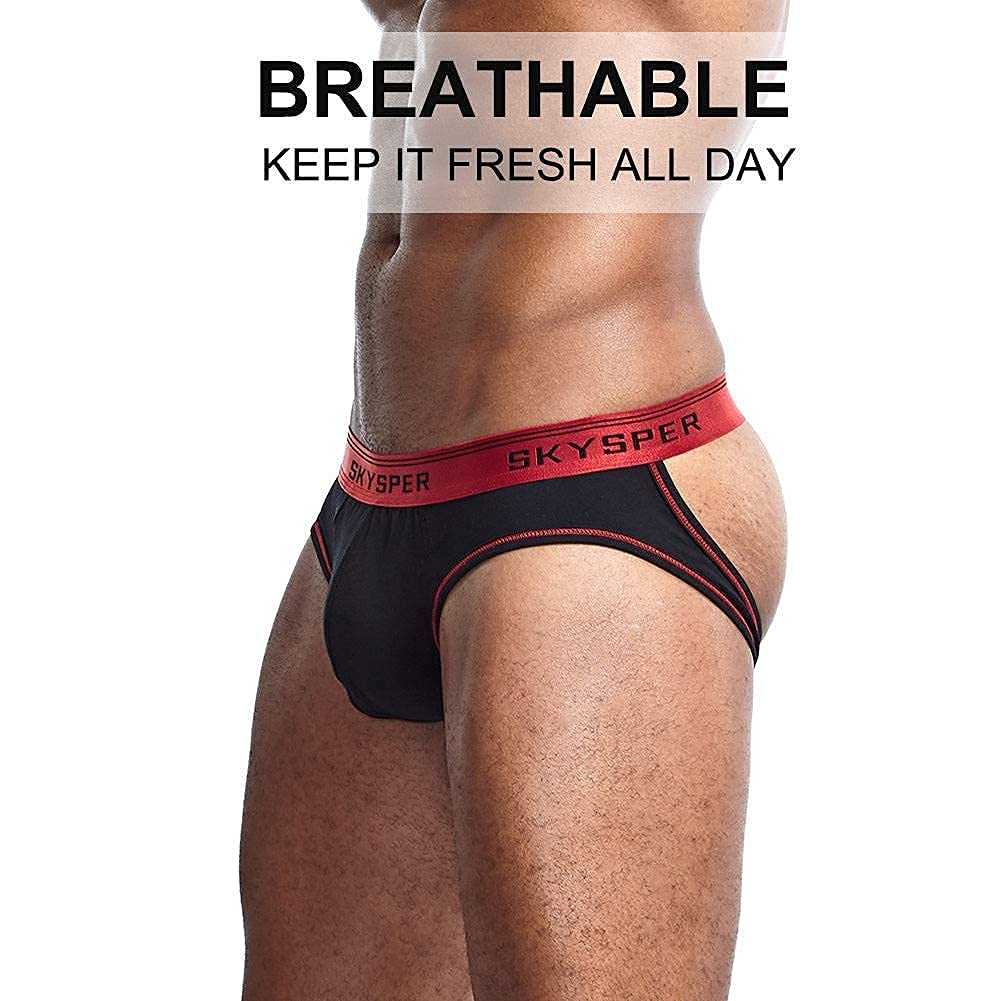 SKYSPER Men's Jockstrap Cotton Stretch Jock Straps Male Underwear