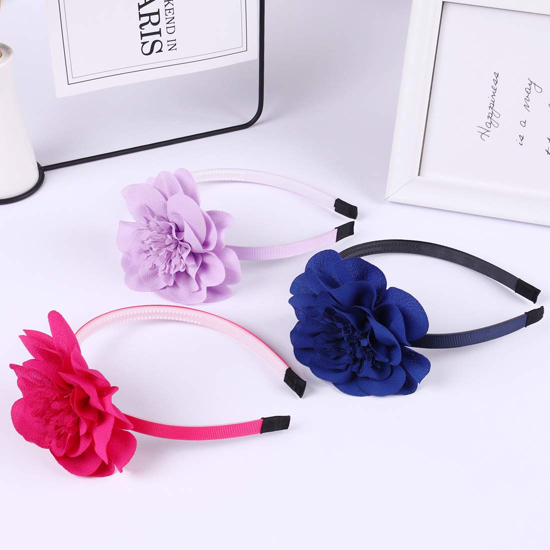 XIMA 10pcs Chiffon Flower Girls Headbands for Kids Children Teens toddlers Hair AccessoriesâŚ