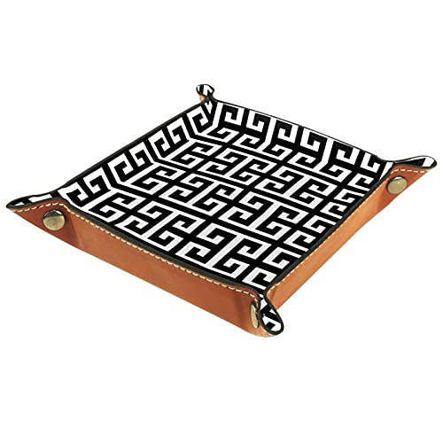Tradition Greek Key Pattern Accessories Storage Tray for Travel, Home or Office