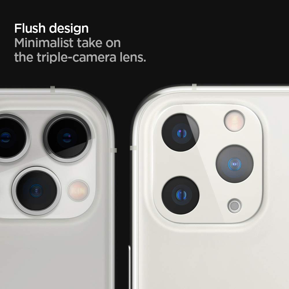 Spigen Camera Lens Screen Protector [GlasTR Optik] designed for iPhone 11 Pro/iPhone 11 Pro Max - Midnight Green [2 Pack]