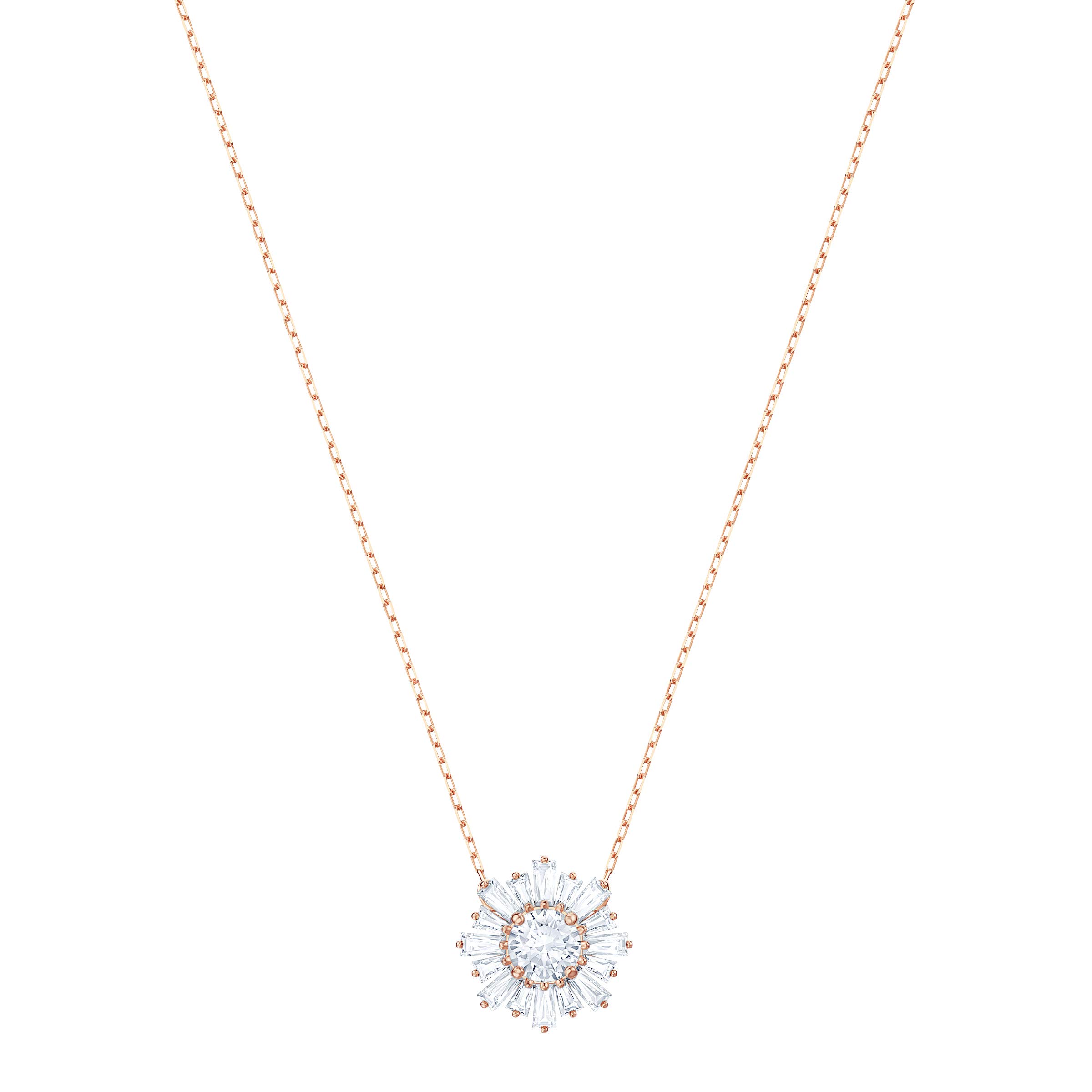 SWAROVSKI Sunshine Pendant Necklace, Rose Gold Tone Finish, Clear Crystals