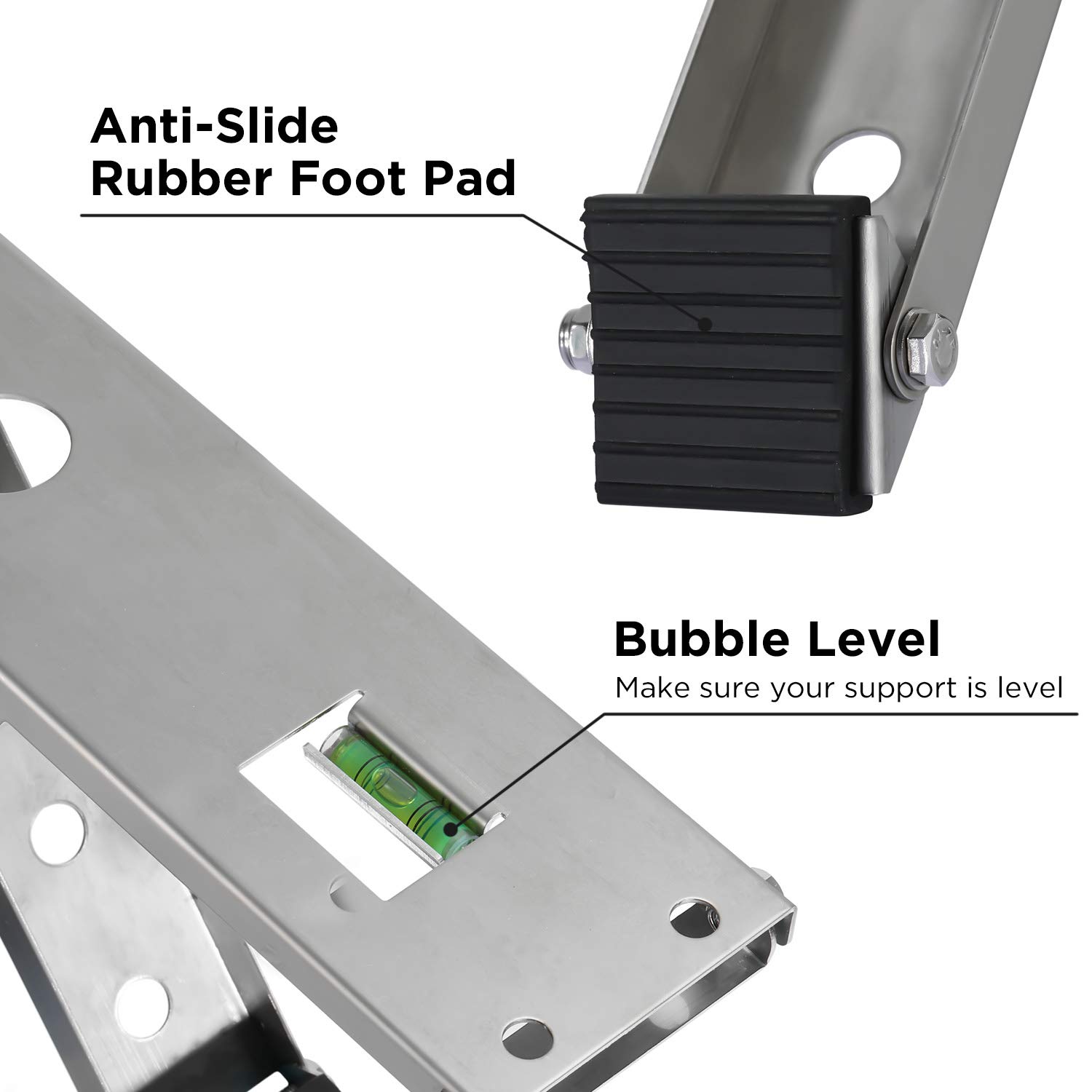 TURBRO ACS-200 Universal Window Air Conditioner Support Bracket - Up to 200 lbs - Fits 5,000 to 12,000 BTU, Heavy Duty Window AC Support for Frigidaire, GE, TOSOT, and More