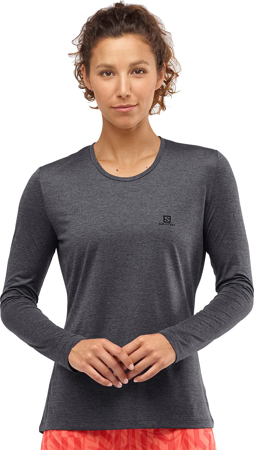 Salomon Women's Standard Shirt, Ebony, L