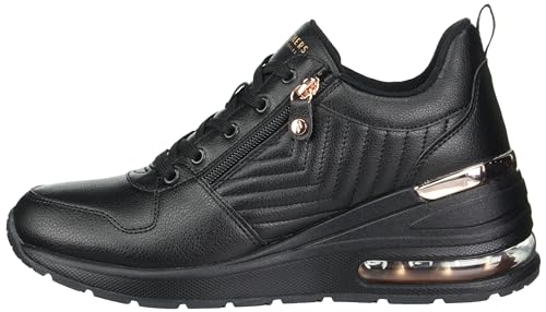 Skechers Women's Million AIR Sneaker, 7.5 Black
