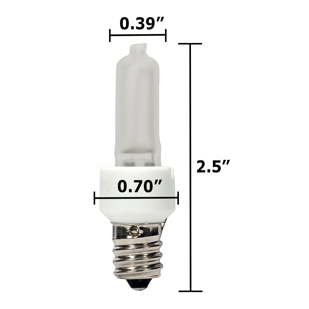 Satco S4485 Candelabra Light Bulb in White Finish, 2.44 inches, 1 Count (Pack of 1), Frosted