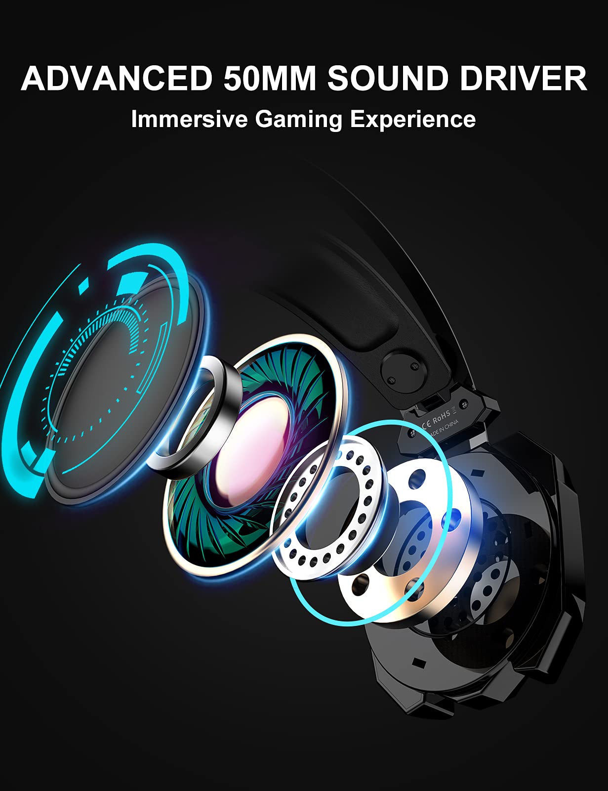 ZIUMIER Gaming Headset for PC, PS4, PS5, Xbox One, Xbox Series X & S, Switch, Mobile, Gaming Headphones with Microphone, 3.5 mm Audio Jack, Noise Isolating Mic, Bass Surround Sound