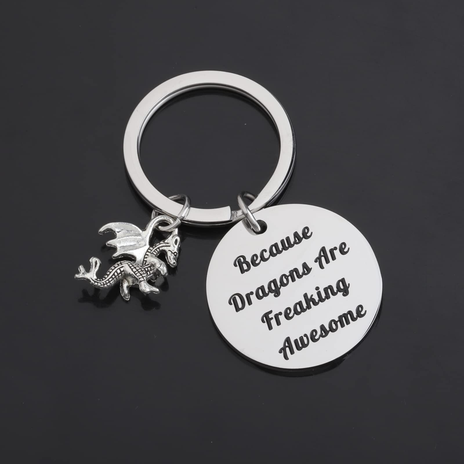 Zuo Bao Funny Dragons Gifts Because Dragons Are Freaking Awesome keychain Dragons Lover Gift for Women (Because Dragons Are Freaking Awesome)