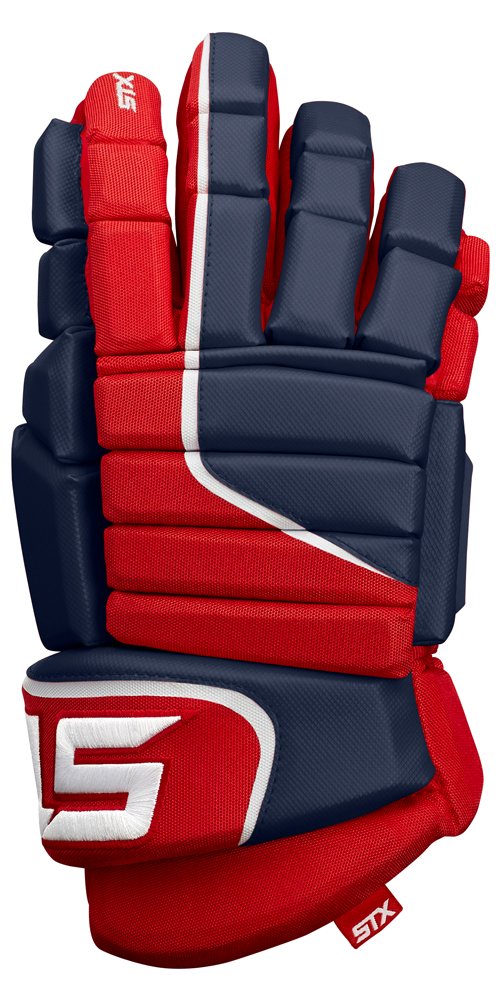 STX Ice Hockey Stallion HPR Senior Gloves, Navy/Red, 15