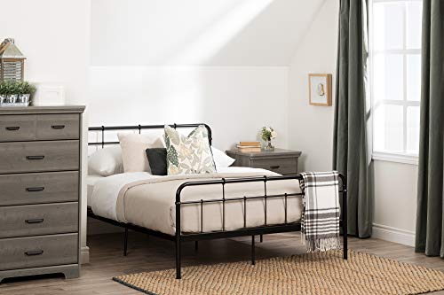 South Shore Versa Metal Complete Bed-Full-Black