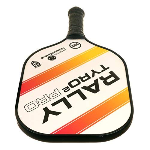 Rally Tyro 2 Pro Pickleball Paddle (2 Paddle / 4 Ball Bundle - White)