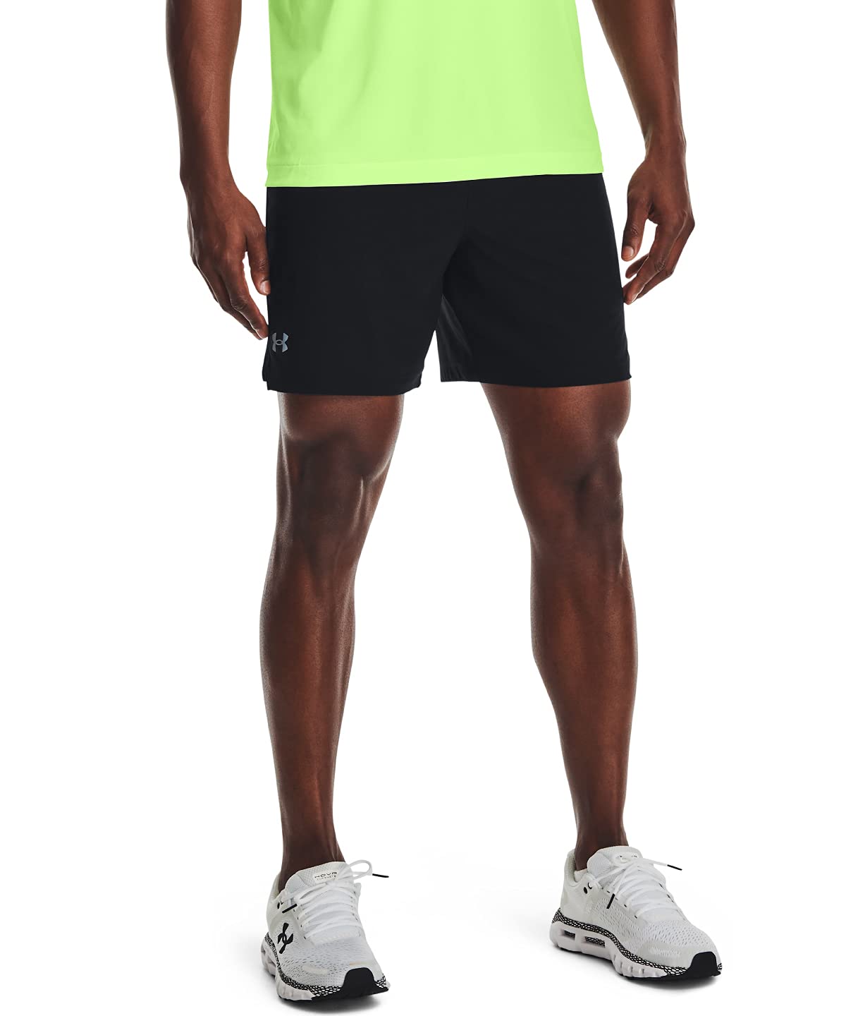 Under Armour Men's SpeedPocket 7-Inch Shorts, Black (001)/Reflective, Medium