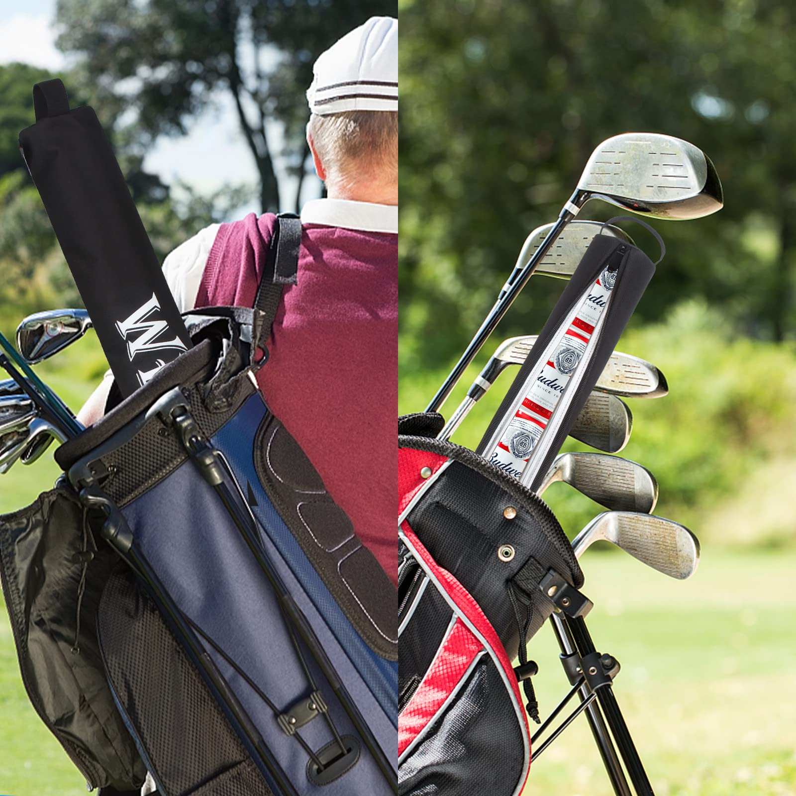 Wessleco Beer Cooler Bag, Beer Sleeve Golf Cooler Bag for Cans Fully Insulated Can Cooler Sleeves