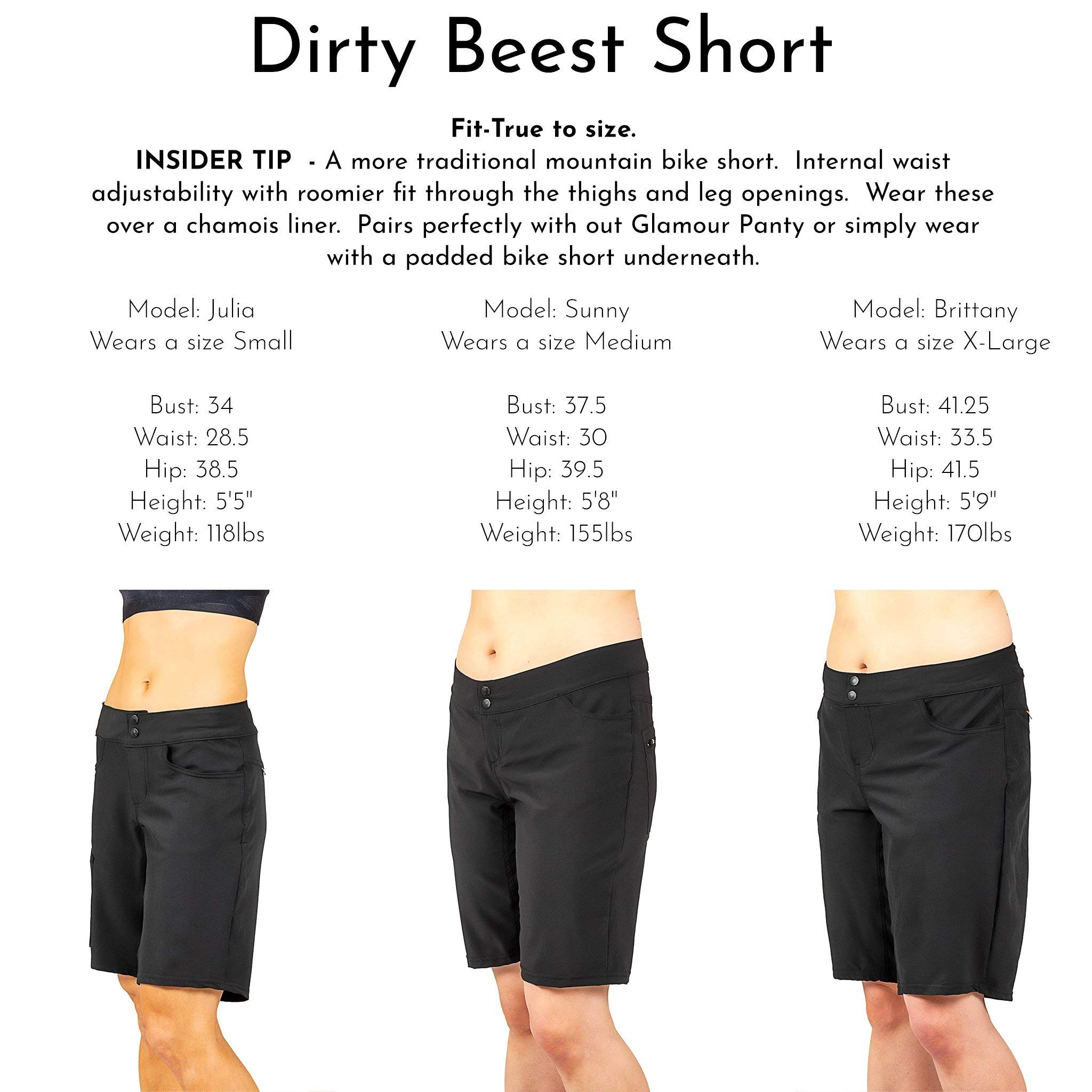 SHEBEEST Women's Dirty Beest Mountain Biking/Cycling Shorts, Zinnia-Gold, Medium