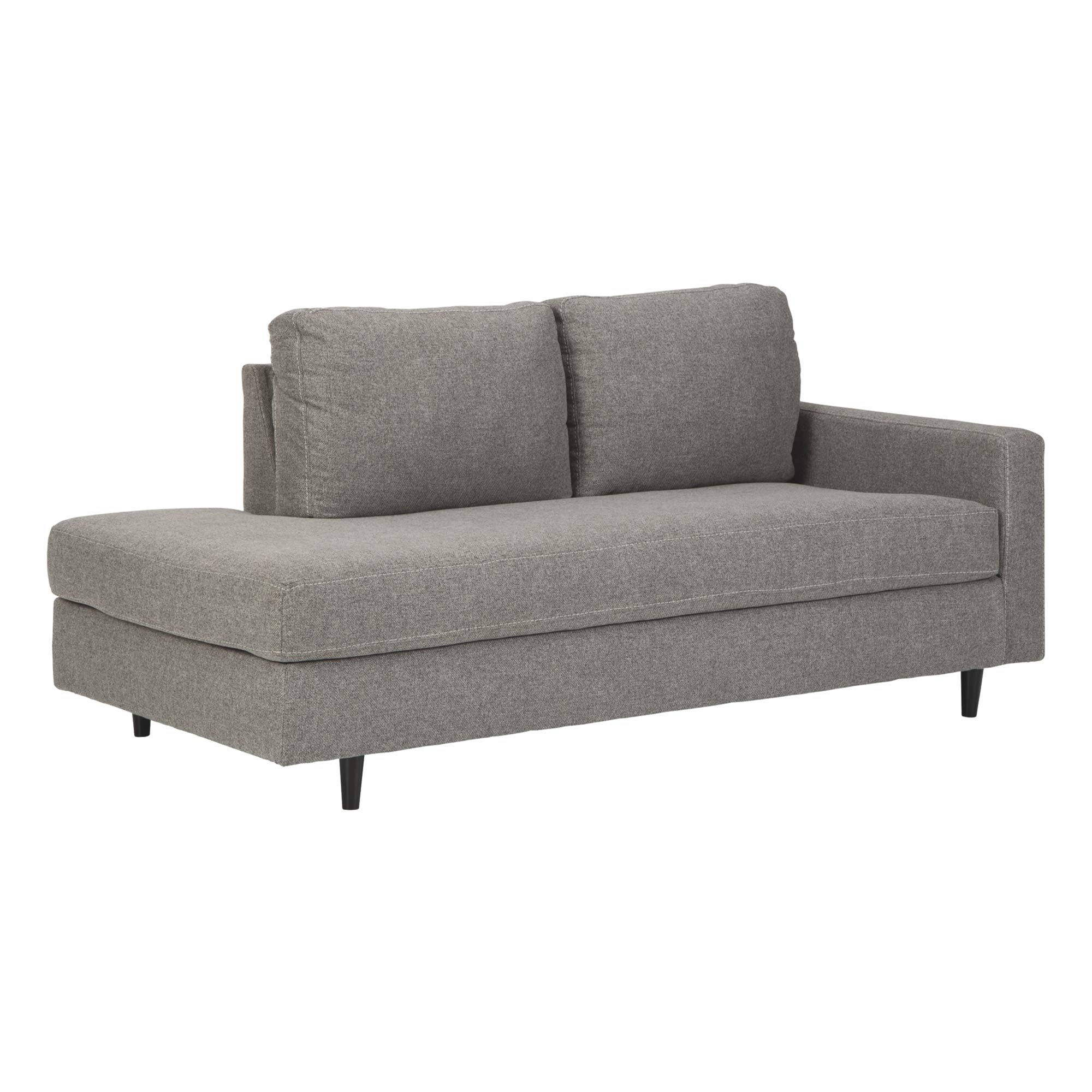 Signature Design by Ashley Zardoni Mid-Century Modern Tufted Right Arm Facing Corner Chaise, Gray
