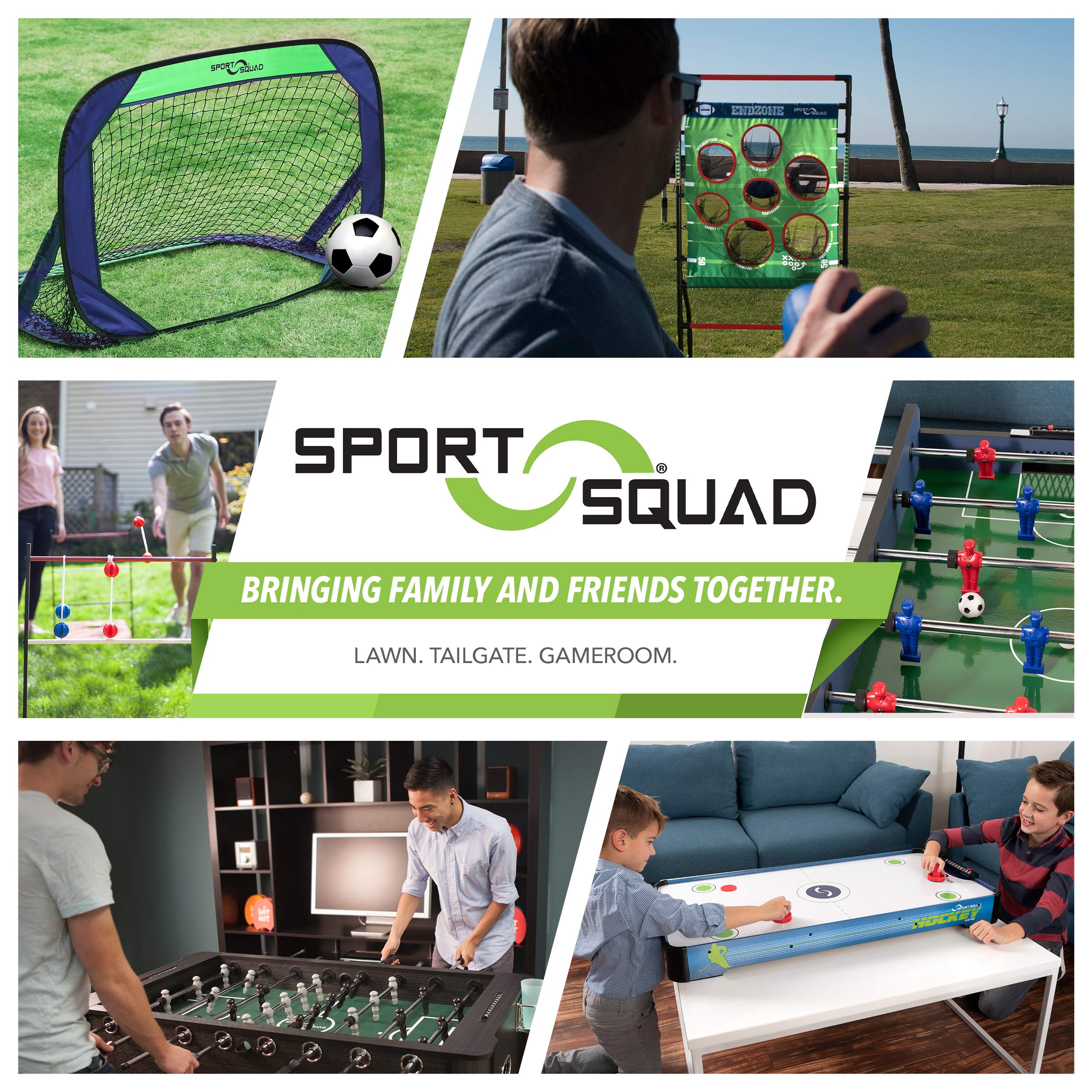 Sport Squad Mini 2-in-1 Dual Use Training Soccer Goal Net Set - Two 1.5' x 1' or One 3' x 2' - Training Soccer Goal - Easy Assembly and Compact Storage - Great for Kids