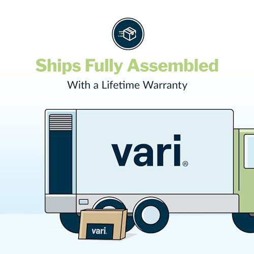 Vari - VariDesk Cube Plus 40 β Two-Tier Cubicle Standing Desk Converter for Dual Monitors β 9 Height Adjustable Settings with Spring-Assisted Lift and Dual Handles β Fully Assembled, Black