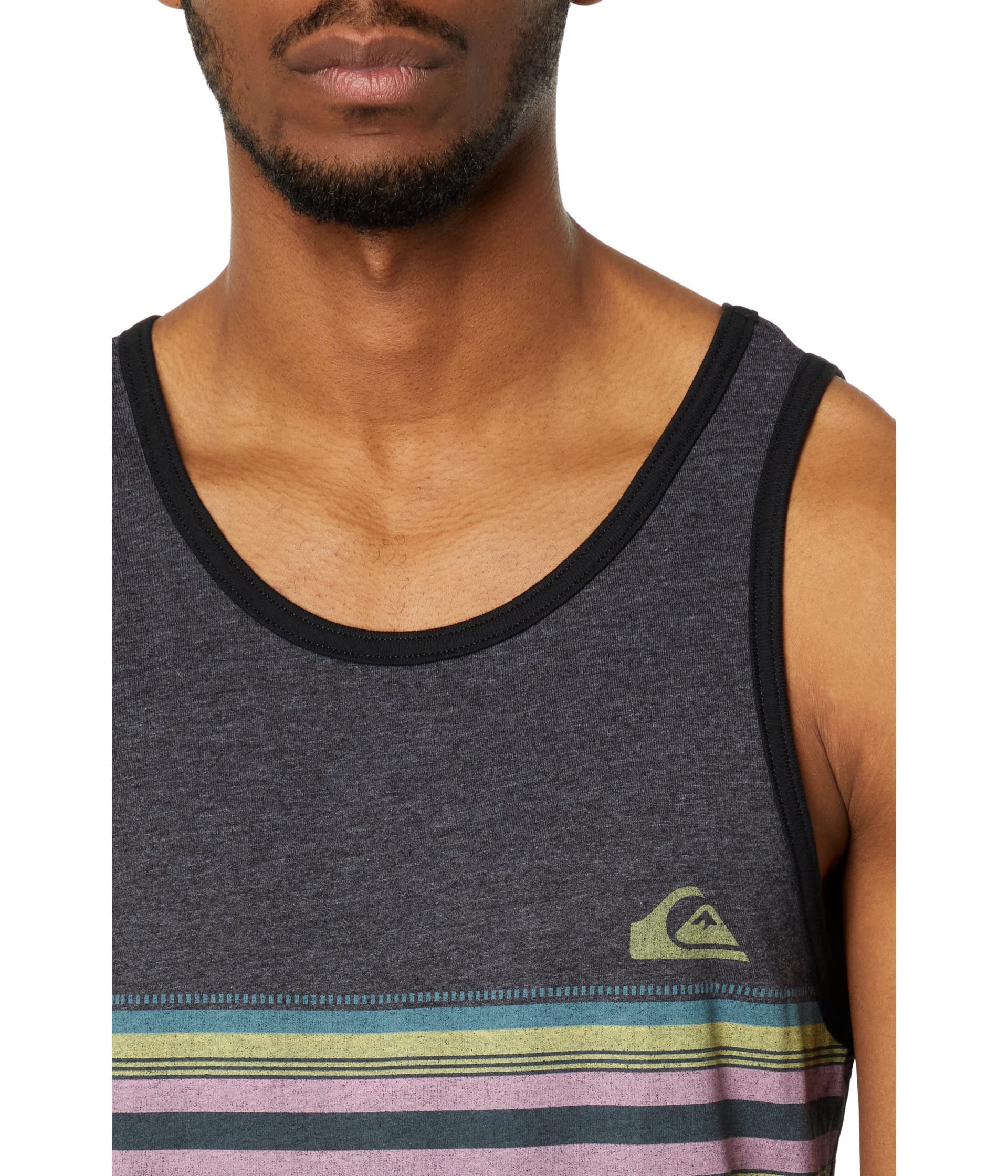 Quiksilver Men's Streamline Tank Tee Shirt, Charcoal Heather, Small