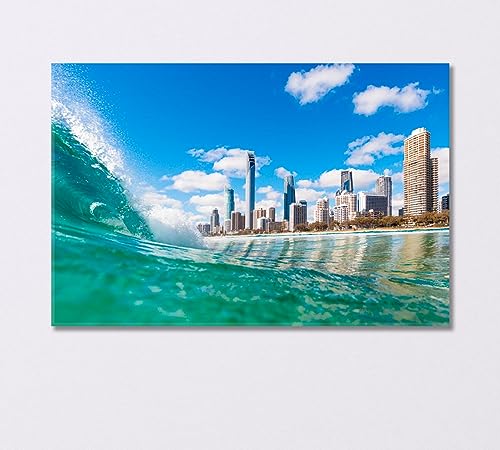 Sea Waves the Gold Coast of Australia Canvas Print 5 Panels / 36x24 inches