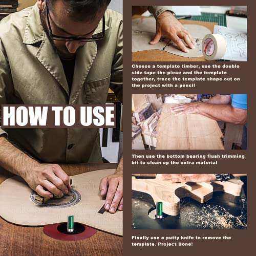 ZOKMOK Edge Trim Router Bits (Pattern Router Bits(B), Edge Cutting)