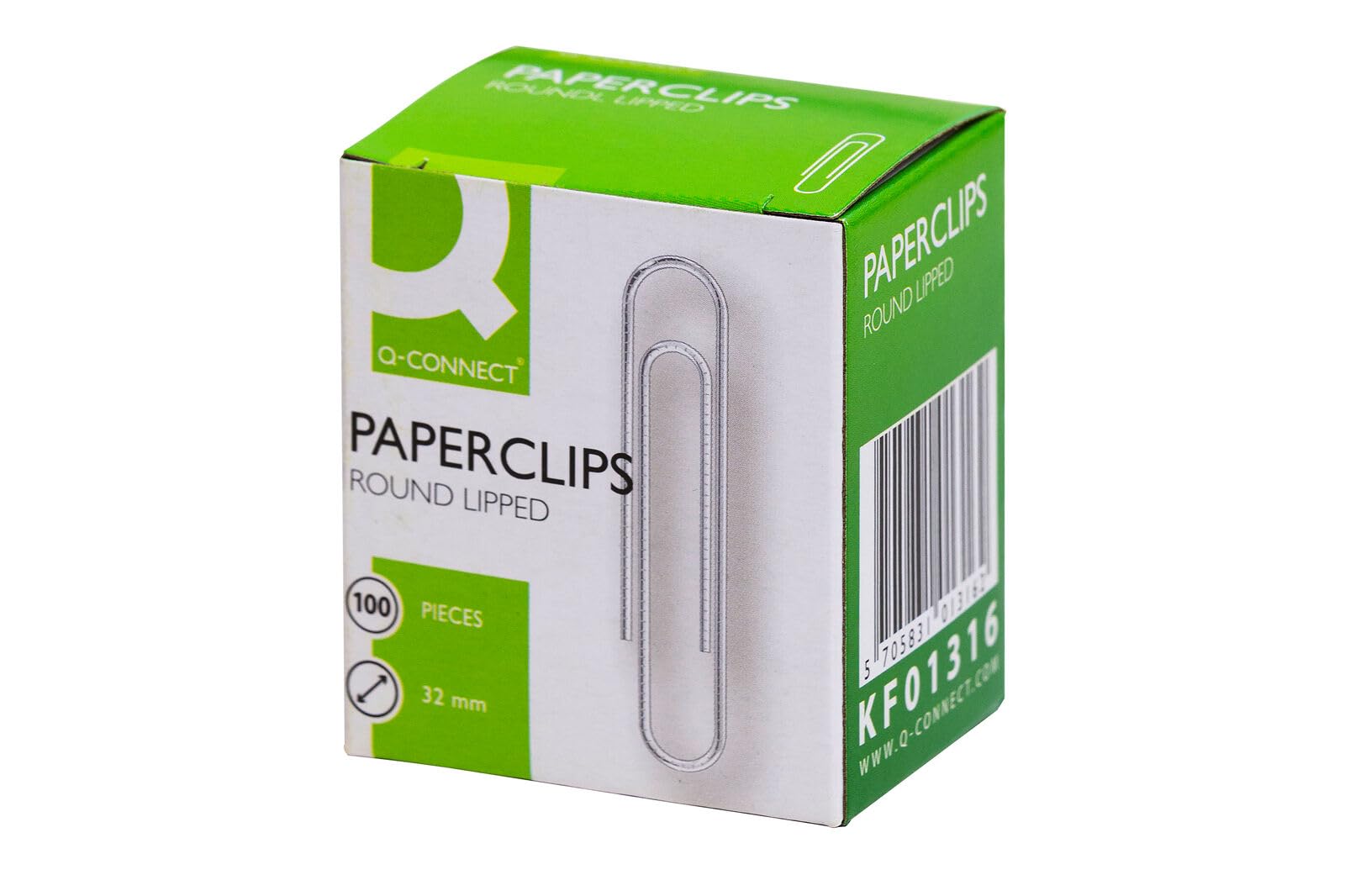 Q-Connect Lipped Paperclip, 32 mm KF01316Q - Pack of 1000