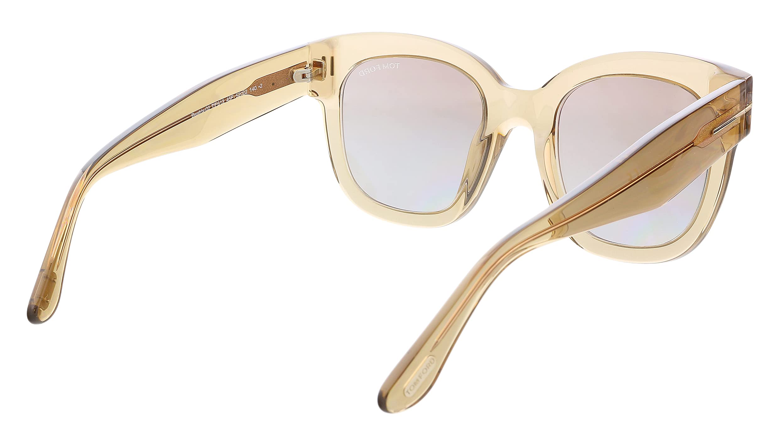 Sunglasses Tom Ford FT 0613 Beatrix- 02 45F shiny light brown / gradient, Transparent Champagne, 52-22-140