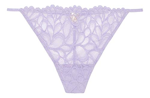 Savage X Fenty, Women's, Curvy Savage Not Sorry Lace String Thong, Lavender, 3X