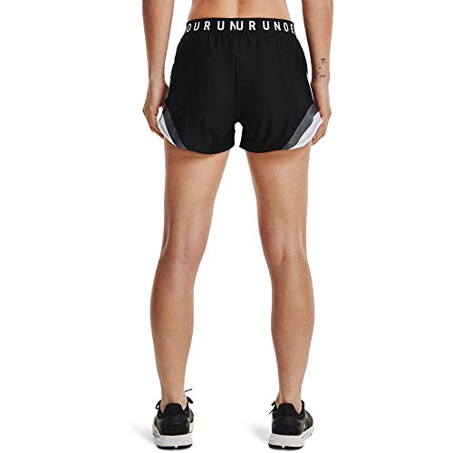 Under Armour Women's Play Up TriCo Shorts 3.0, Black (001)/White, Medium