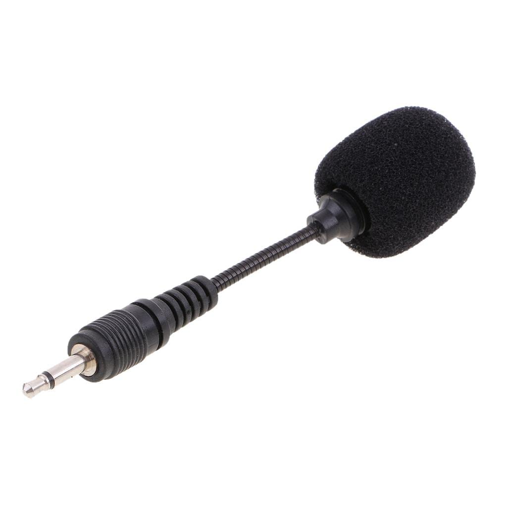 Short Wire 3.5mm Audio AUX-IN Smartphone or 3.5mm Mono Plug-In Interview Recording Condenser Microphone Mic for Laptops,PC,Phones Voice Amplifiers - Black, Mono 3.5mm Plug
