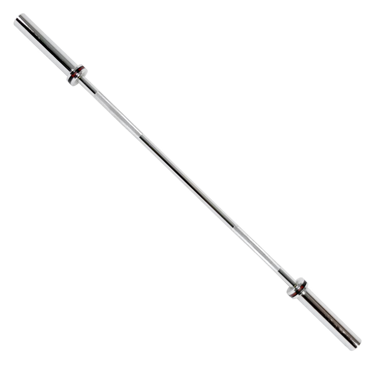 Sunny Health & Fitness OB-60 Olympic Bar, Medium/60" with Shark Clamp Lock Collars for Olympic Barbells