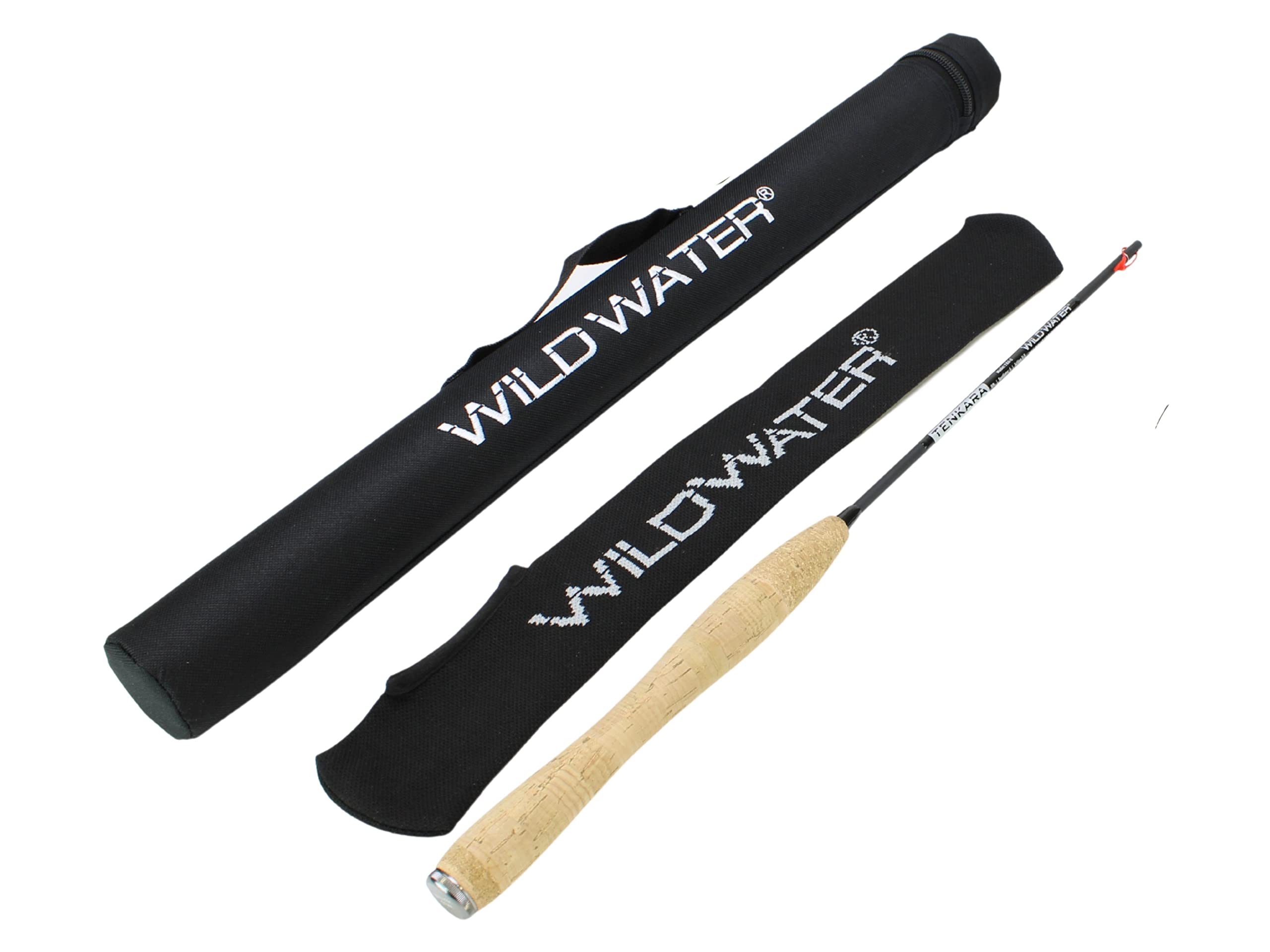 Wild Water Fly Fishing Tenkara Rod, 6 Foot, 5 Section IM8 Graphite Telescopic Rod with Cork Handle, Hard Tube Rod Case and Knitted Rod Sock