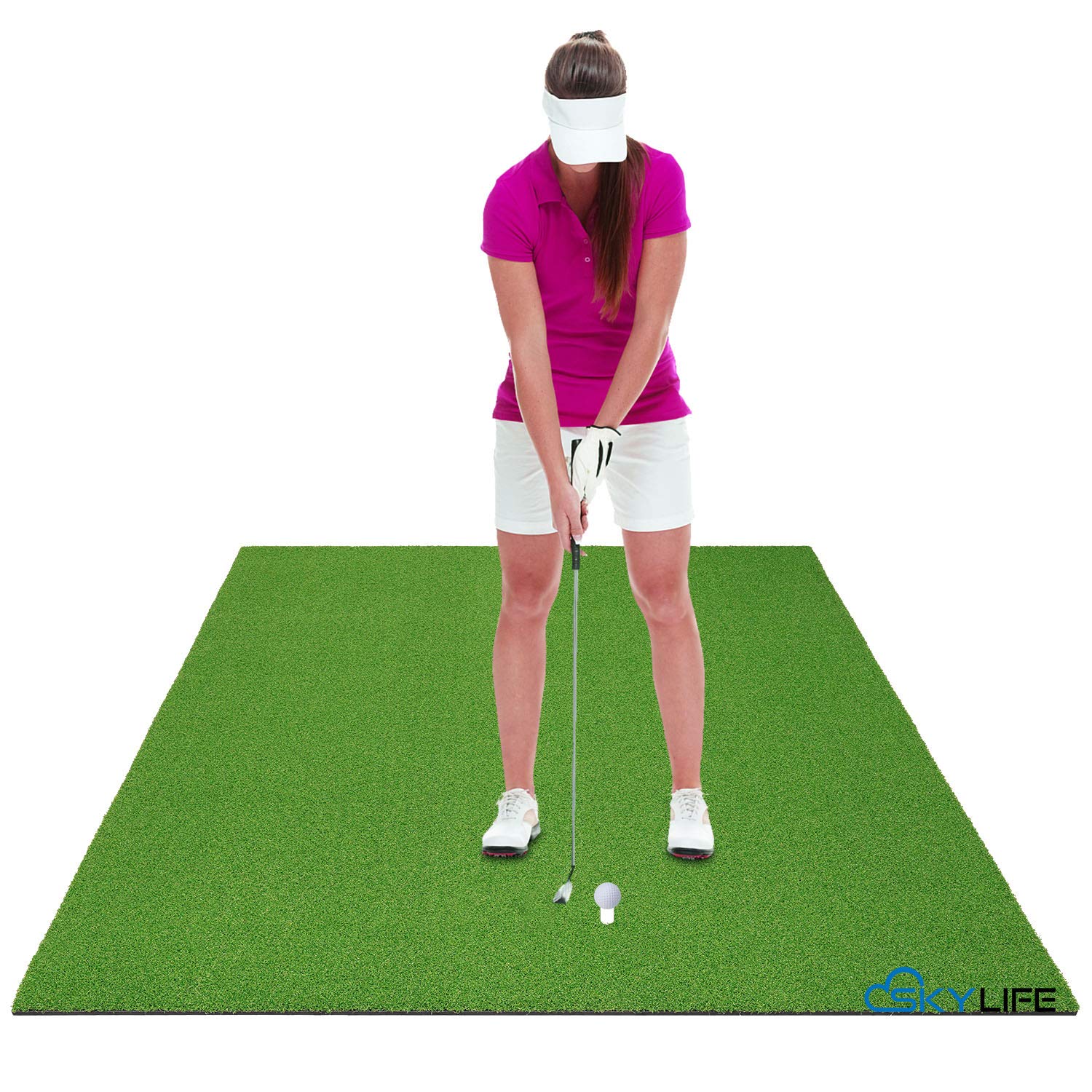 SkyLife Golf Practice Mat Driving Chipping Putting Hitting Turf Training Equipment for Backyard Home Garage Outdoor Use (3' x 5')