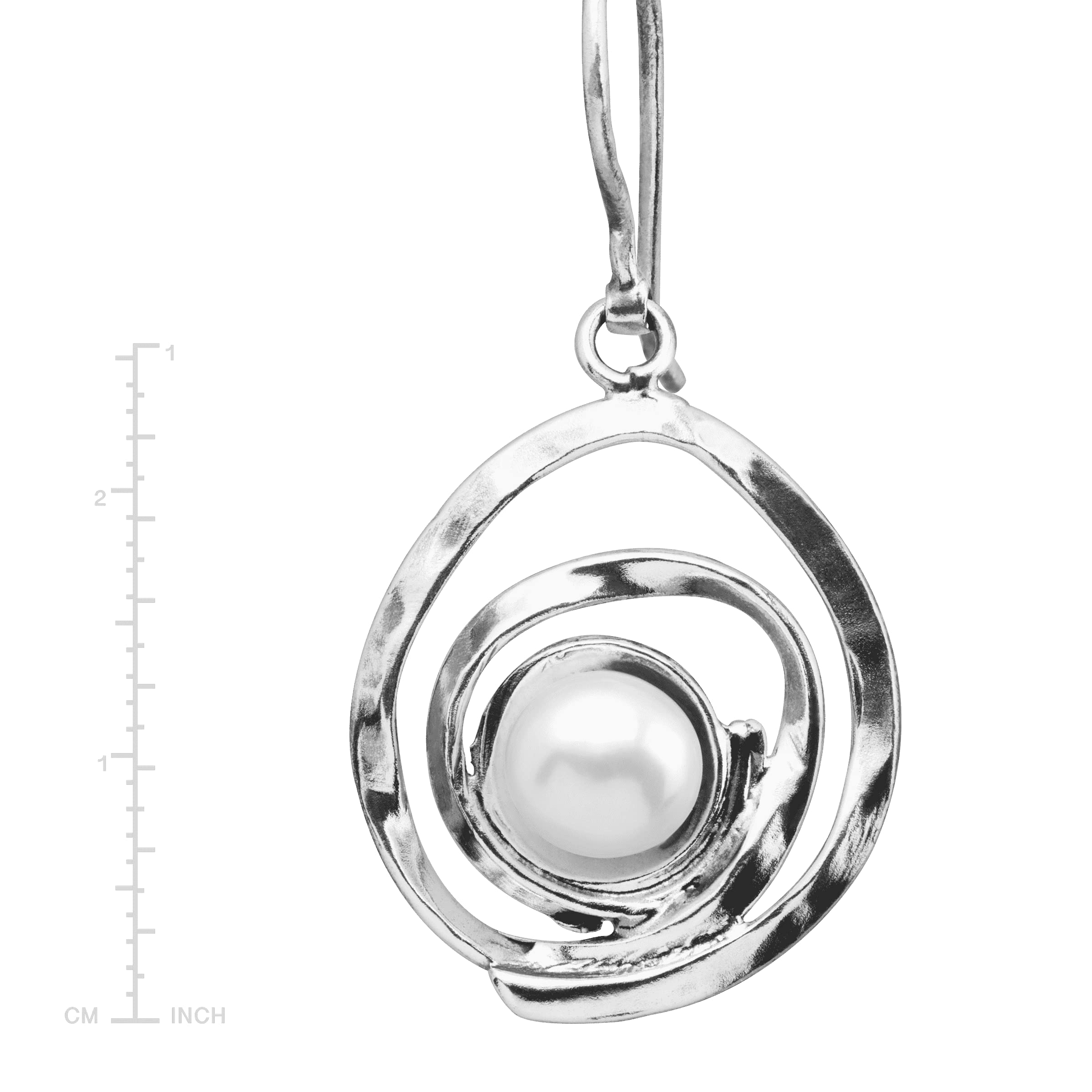 Silpada 'Clean Sweep' 7 mm Freshwater Cultured Pearl Drop Earrings in Sterling Silver