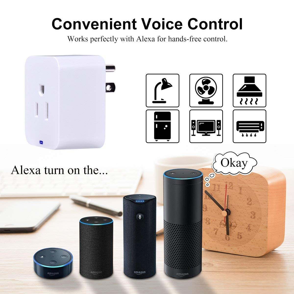 Smart Plug, POWRUI Mini WiFi Outlet Compatible with Amazon Alexa & Google Home,No Hub Required Timing Function Control Your Home,ETL Certified, (4 Pack)