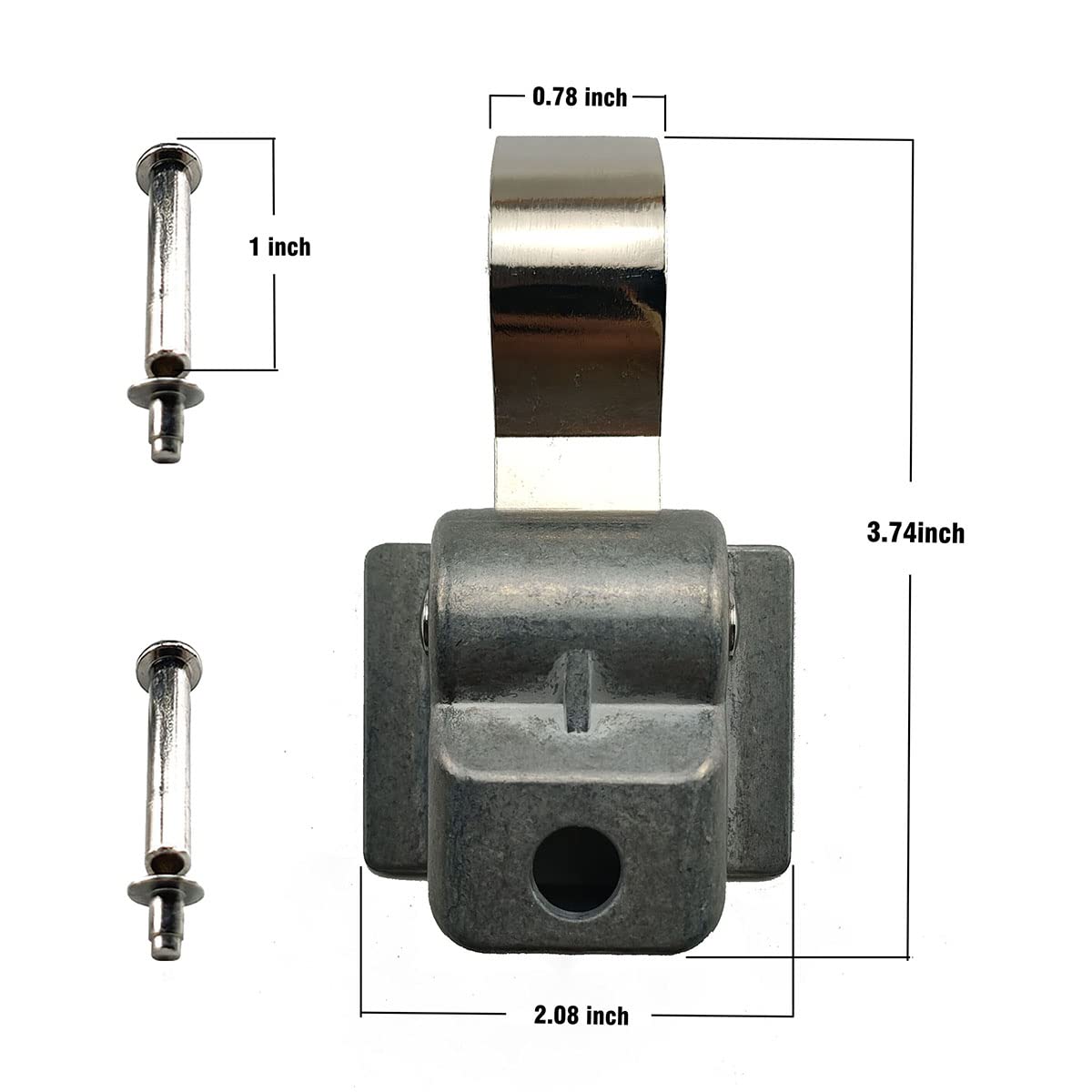 RV Awning Rafter Rivet Slider Asm, RV Camper Trailers Motorhome Awning Sunshade Arm Parts, for Automatic Roll-up Awning and Keeps Canopy Tensioned and Stabilizes, with 4 Rivets and Caps- 2 Packs