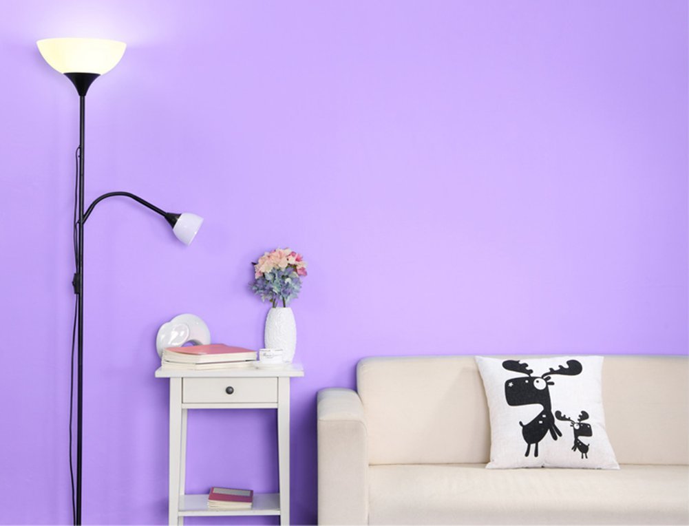 Yija Solid Color Frosted Waterproof Wallpaper Shelf Drawer Liner Self-Adhesive Cabinet Sticker 15.6 Inch by 98 Inch (Light Purple)