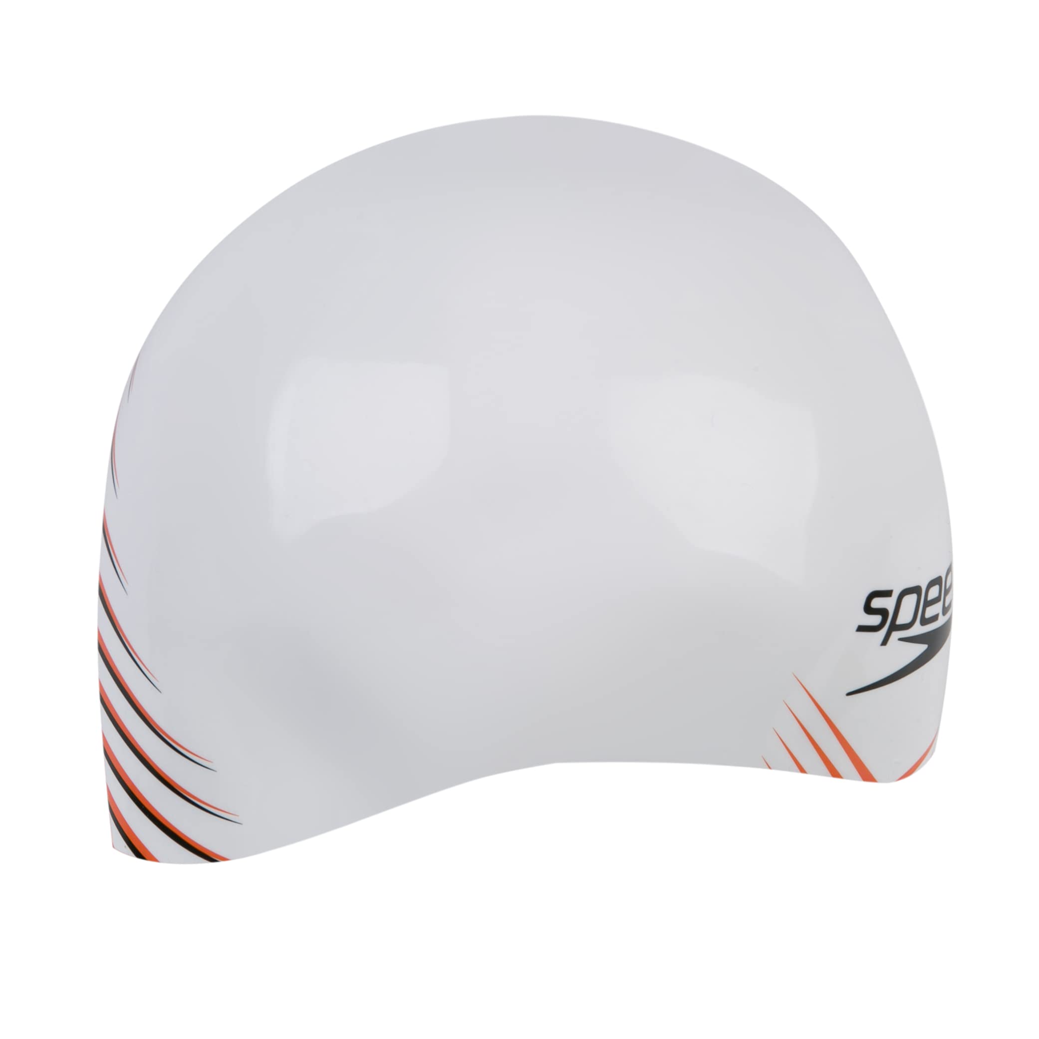 Speedo Unisex's Fastskin Cap Swim, White/Dragonfire/Black, M