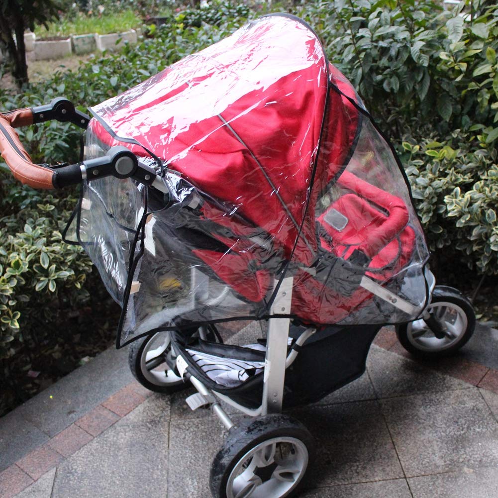 Smartcoco Universal Stroller Clear PVC Rain Cover Washable Dustproof Windproof Baby Travel Weather Shield