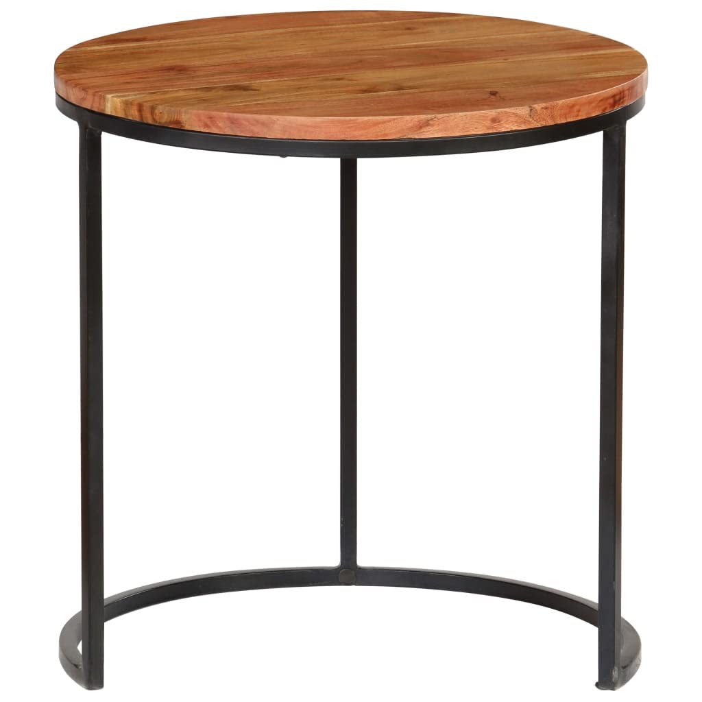 QJBSAVVA Coffee Table Set 3 Pieces Solid Acacia Wood Sheesham Finish,Entrance Table Tray Tables Center Table Low Table Suitable for Meeting Rooms, Reception Rooms, Offices