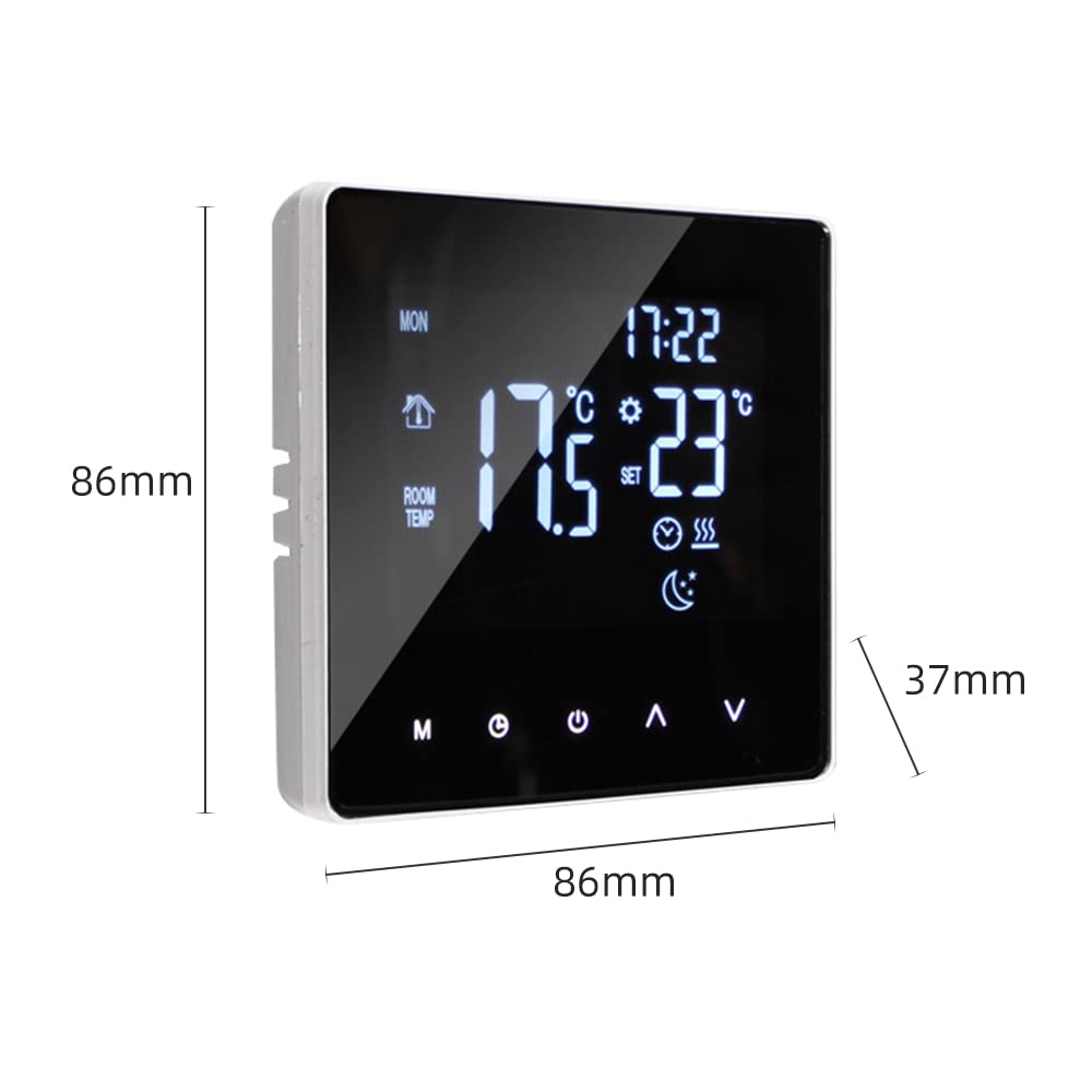 Smart Thermostat Electric Heating 0-99 (β) 16000 () Touch LCD Screen Floor Heating Controller 16A Electric Heating Film Heating Cable