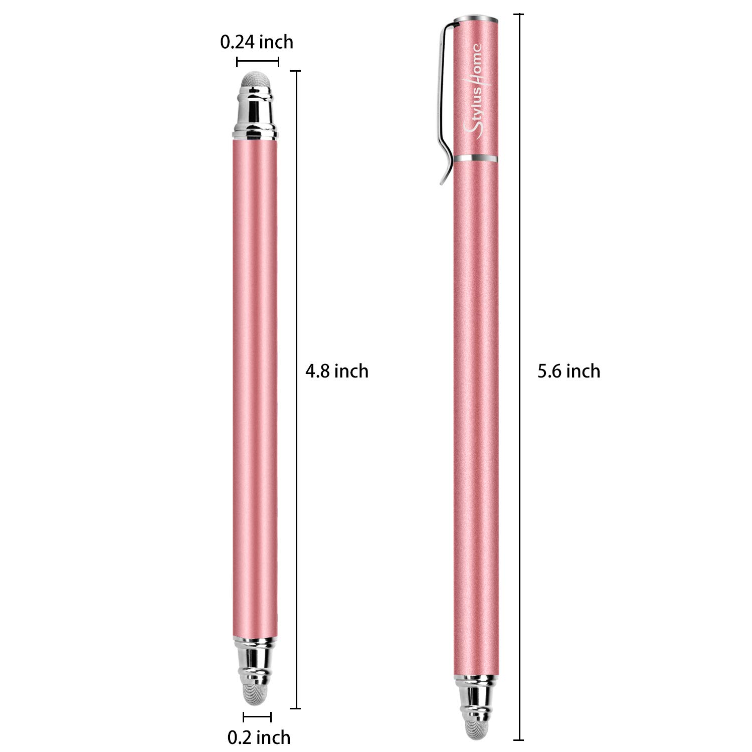 StylusHome Stylus Pens for Touch Screens(6 Pcs),Sensitivity 2 in 1 Fiber Tips Capacitive Stylus with 12 Extra Replaceable Tips for iPad iPhone Tablets Samsung Galaxy All Universal Touch Screen Devices