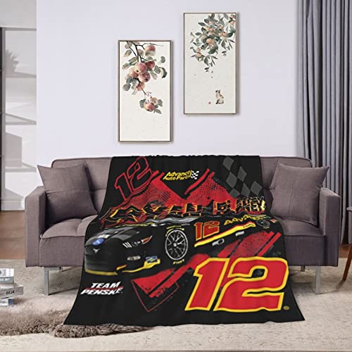 Ryan Blaney 12 All Season Fleece Blanket Throw Ultra Soft Flannel Blanket Digital Printed Premium Fluffy Microfiber Fleece 50"x40"