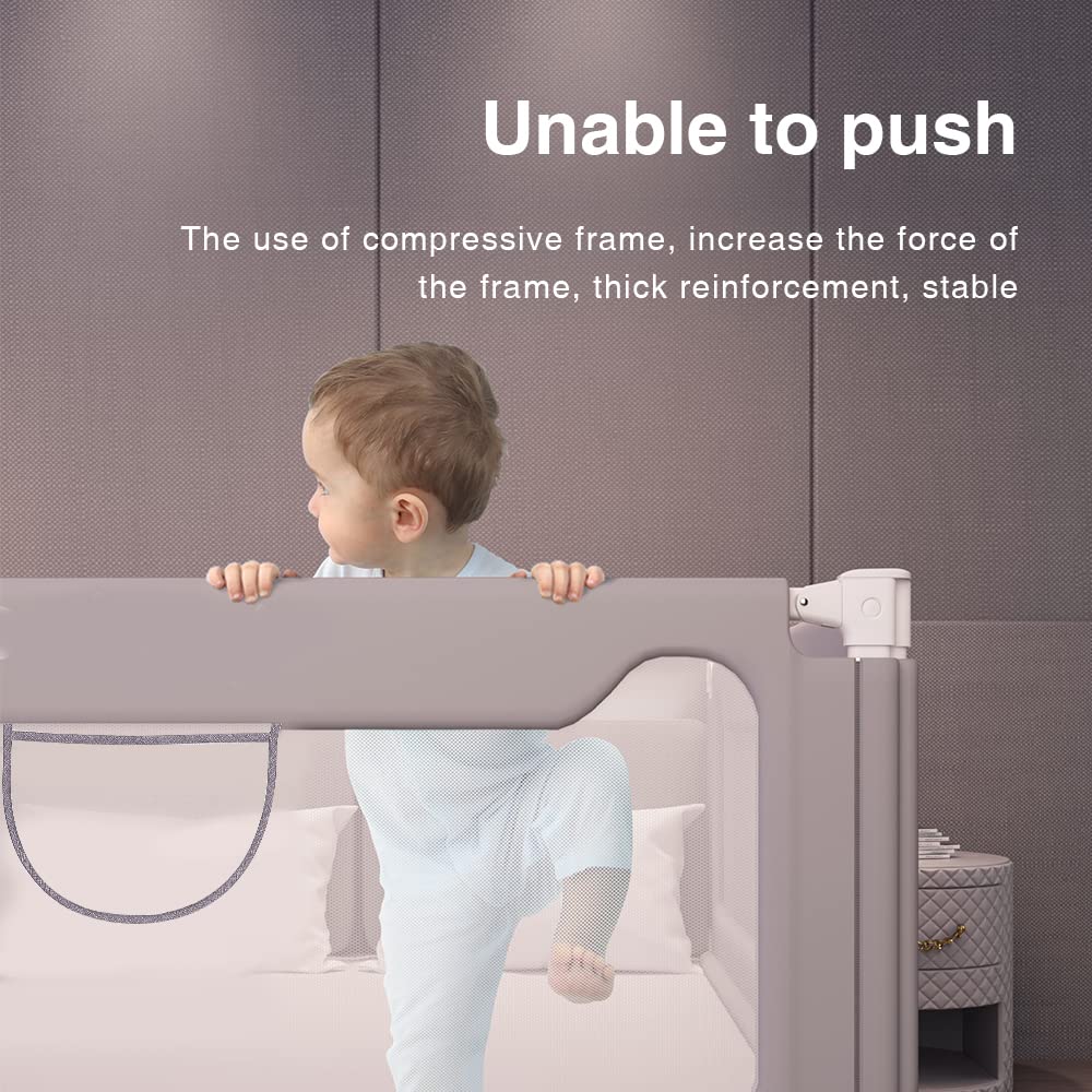 Ude-licate 3Sides Bed Rail Set for Toddlers - 2023Upgrade Extra Long Toddler Bedrail Guard for Queen Size - Safety Bed Guard Rails for Child(2m x 2+1.5m x1)