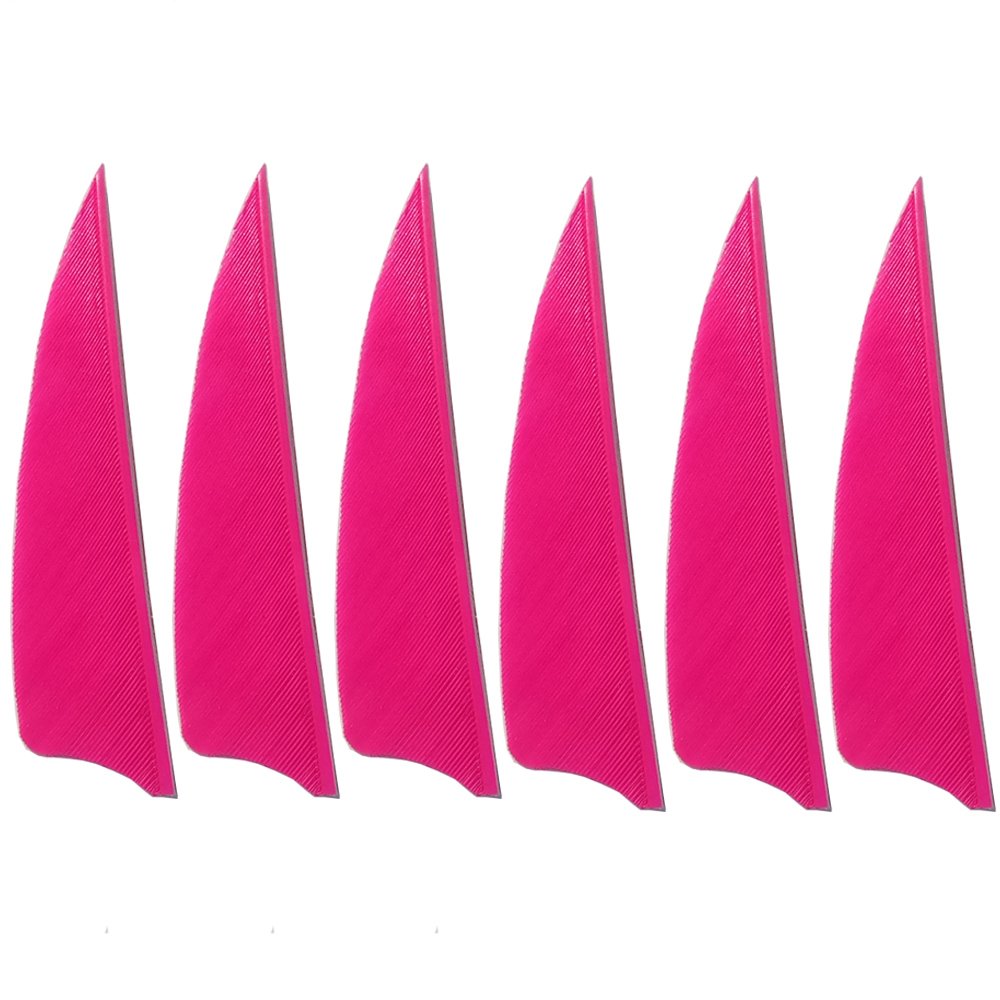 ZSHJGJR 50pcs 3" 4" 5β Shield Cut Archery Fletches Arrow Feathers Turkey Feather Right/Left Wing for DIY Hunting Arrows Accessories (5 Inch, Right Wing, Pink)
