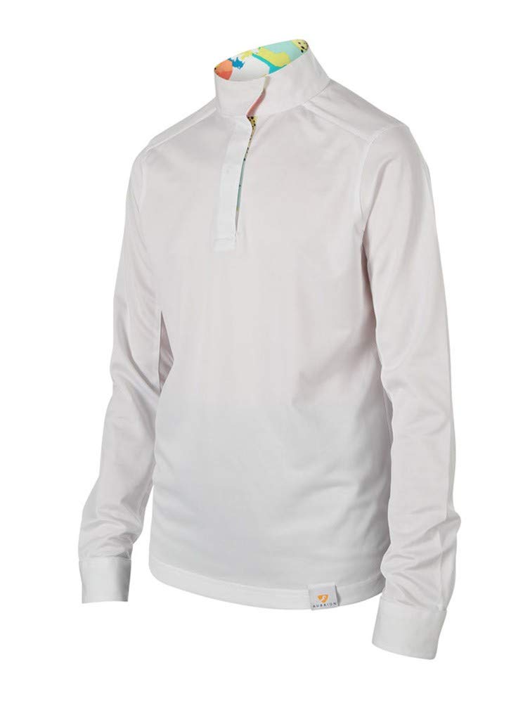 Shires Aubrion Children's Equestrian Style Shirt Citrus Strokes Large