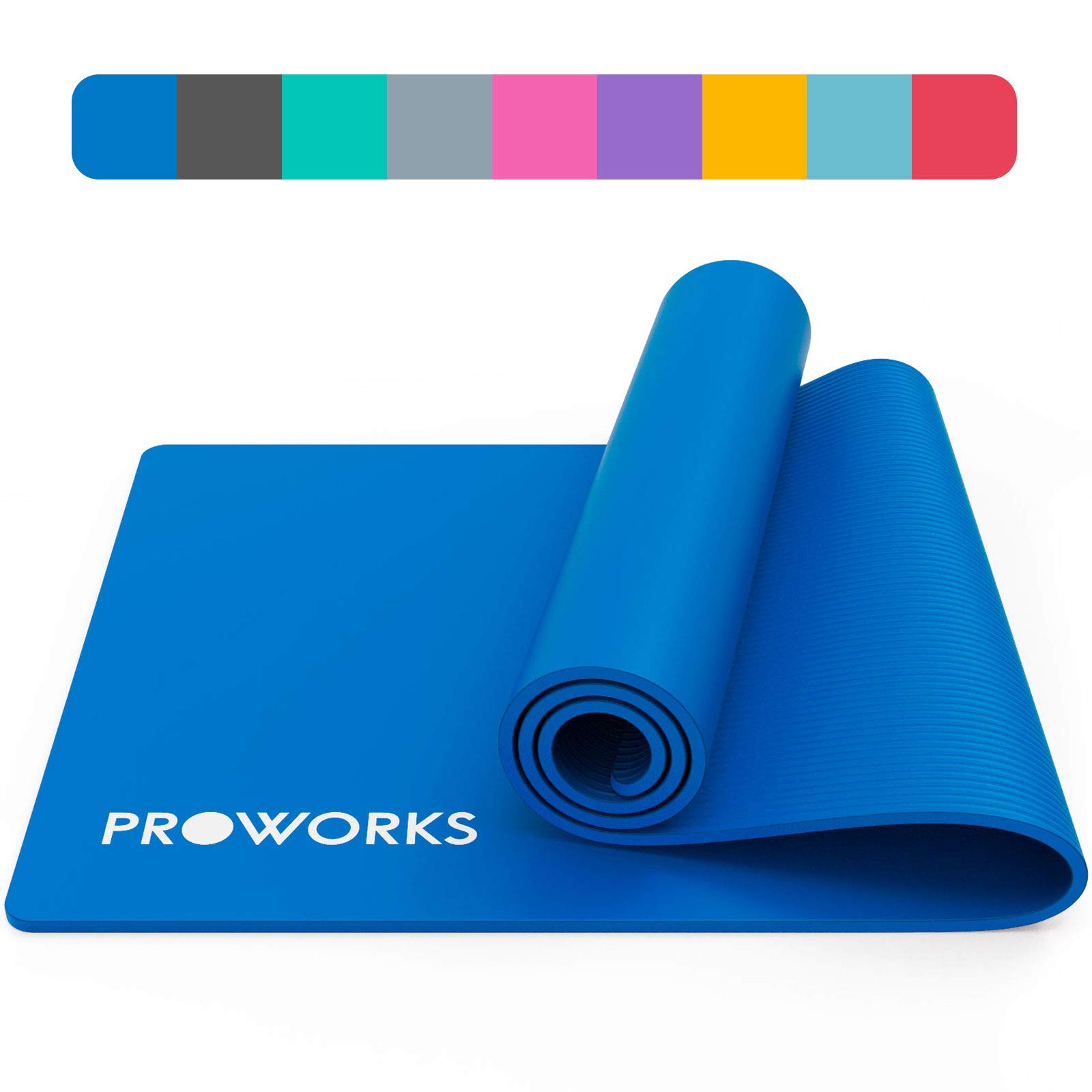 Poncho Yoga Mat, Eco Friendly NBR, Non-Slip Exercise Mat with Carry Strap for Yoga, Pilates, and Gymnastics - 183cm x 60cm x 1cm - 8 colours