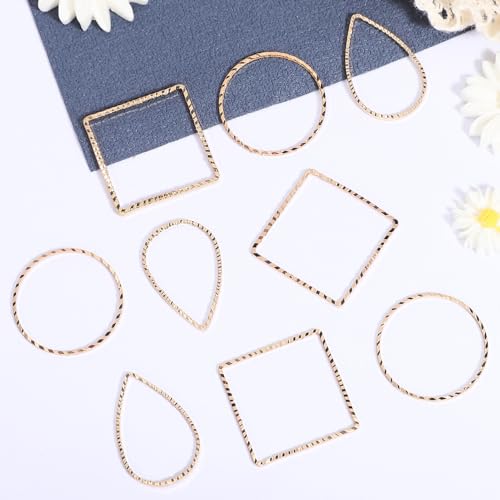 SEWACC 30pcs Jewelry Findings for Making Jewelry Earring Hoops for Jewelry Making Earring Kit Geometry Dangle Earring Making Kit Earring Supplies Earring Charms Heart Made