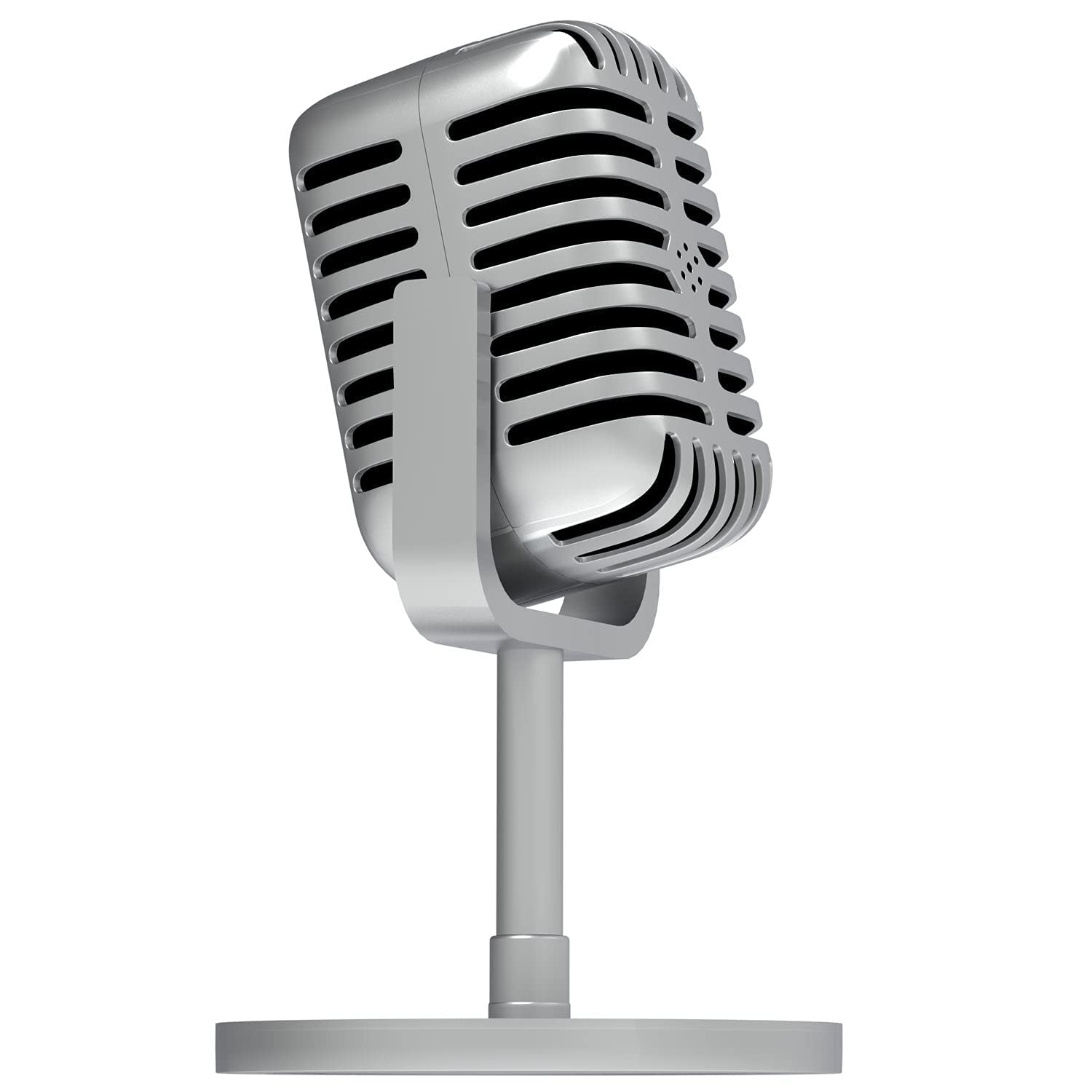Vintage Microphone Toy Prop with Stand - Retro Microphone Prop for Costume & Role Play as Anchorman Microphone Prop/Toy Microphone/Plastic Microphone/Prop Microphone/Play Microphone by All7s
