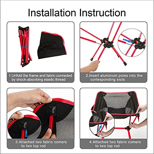 SY Camping Chair Lightweight Folding Camping Backpack Chair